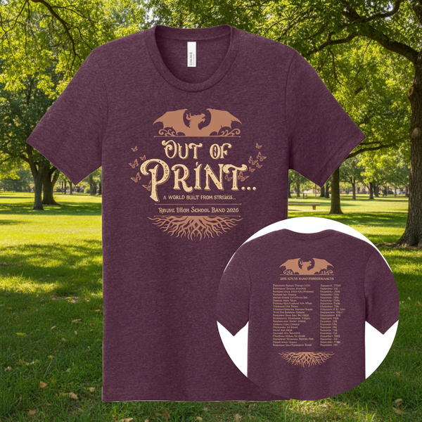 RHS Band - 2026 "Out of Print" Show Shirt